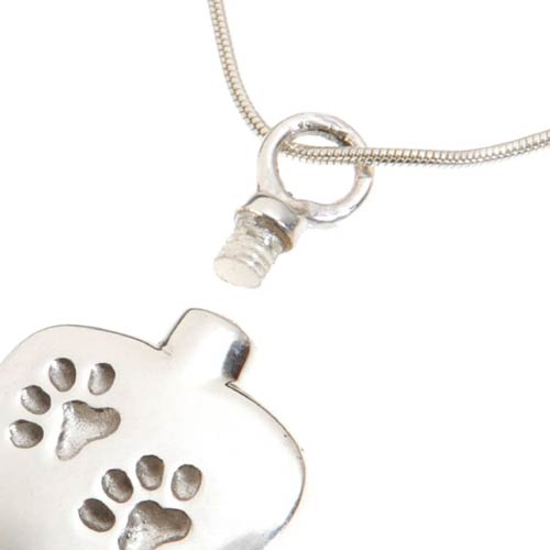 Sterling Silver Pet Ashes Urn Necklace | Indented Paws