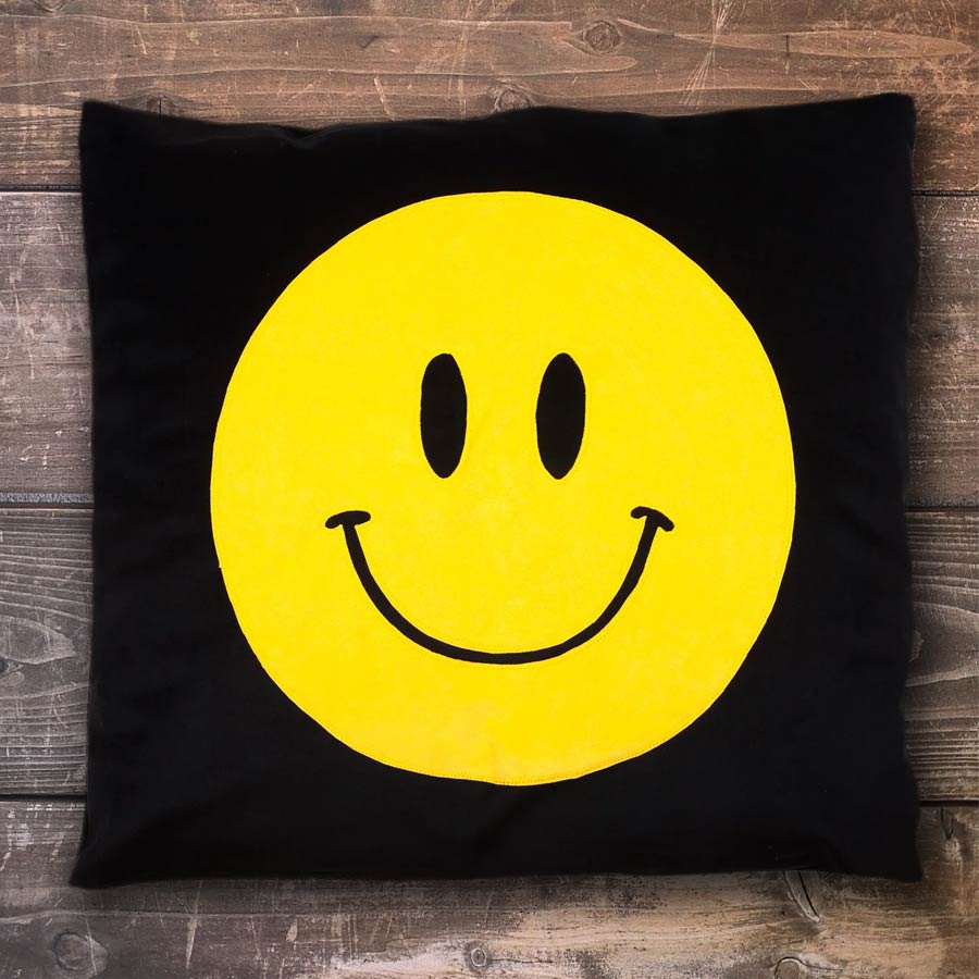 UK Made Doza Dog Cushion Bed | Smiley Face Emoji