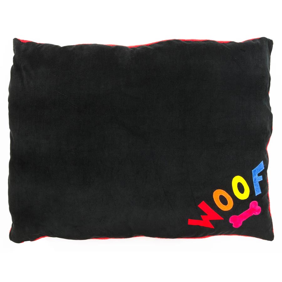 Luxury Black Velvet Dog Cushion | Woof n Bone | UK