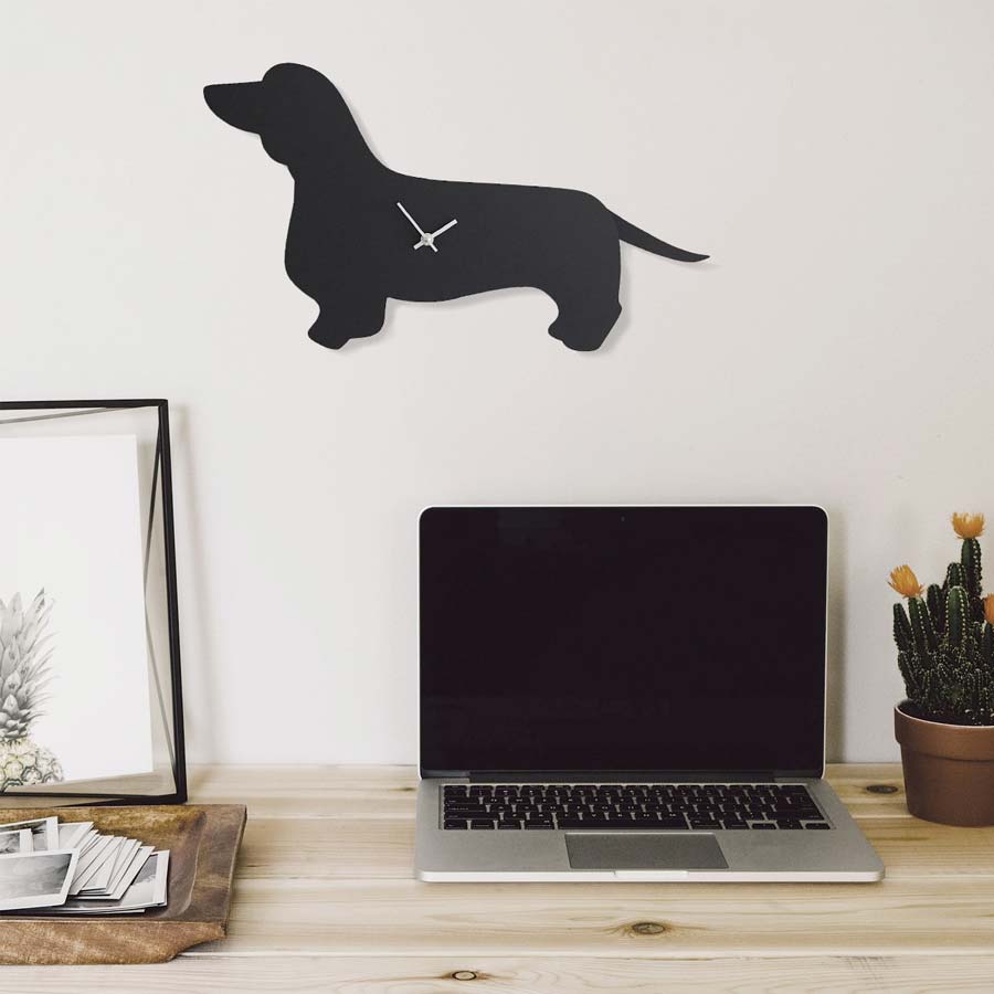 Dog Wall Clock With Wagging Tail | UK Handmade