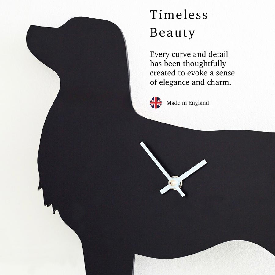 Dog Wall Clock With Wagging Tail | UK Handmade
