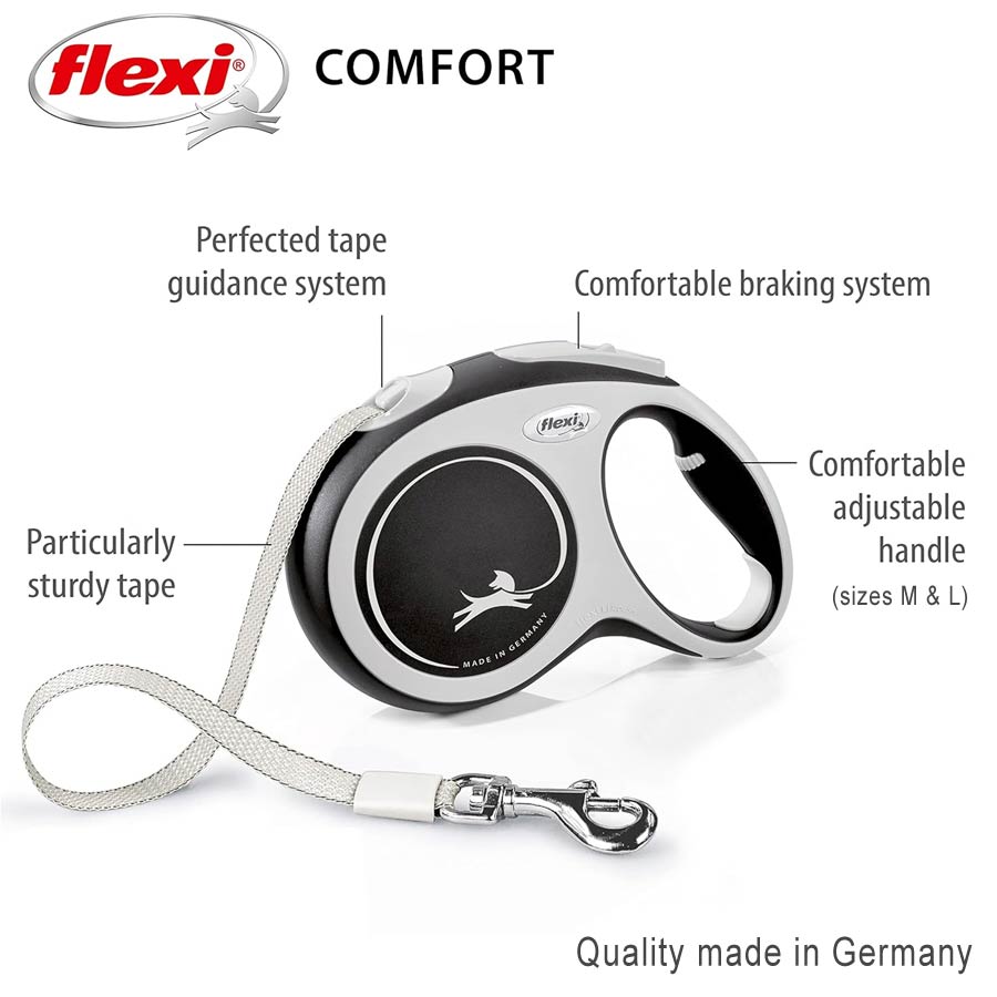 Flexi Comfort Tape Retractable Dog Lead UK | 5m