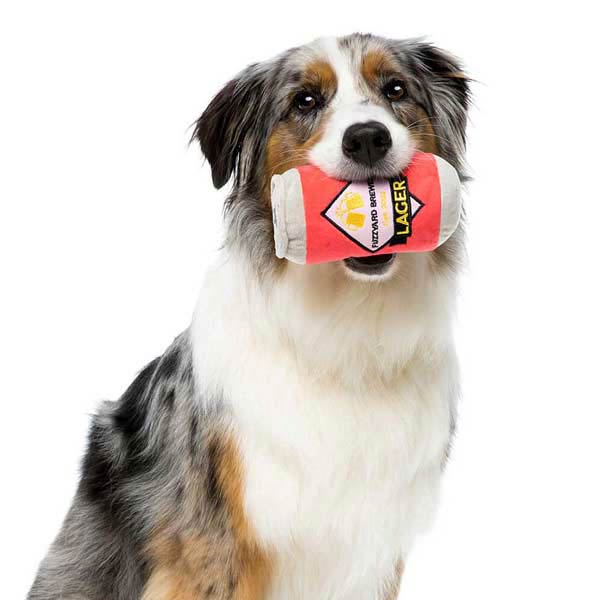 FuzzYard Plush Dog Toy- Can of Lager / Beer
