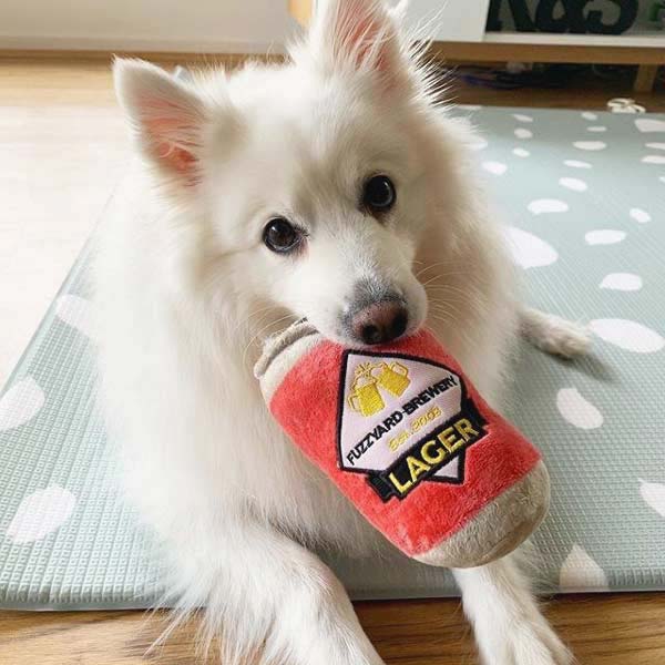 FuzzYard Plush Dog Toy- Can of Lager / Beer