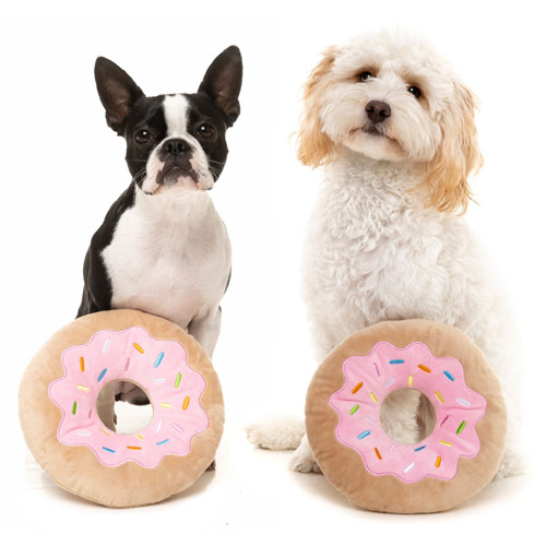 FuzzYard Plush Giant Donut Dog Toy