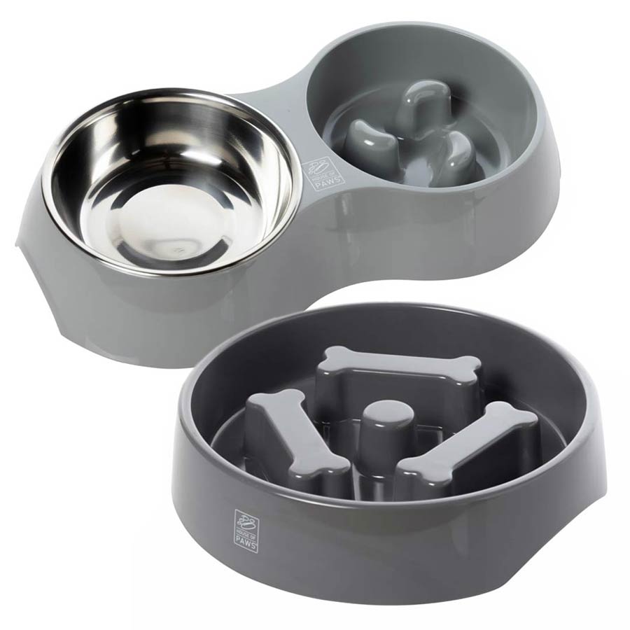 Go Slow Dog Food Bowl | Food & Water Bowl Set
