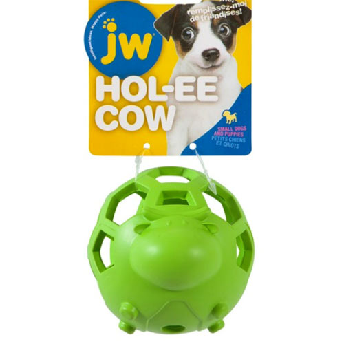 Hol-ee Cow Rubber Cage Puppy Toy | Treat, Fetch