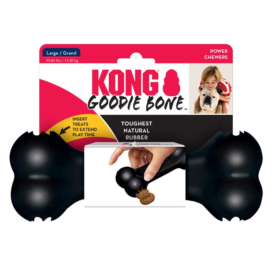Extreme KONG Goodie Bone | Black Treat Bone