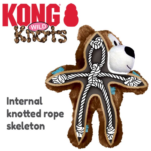 KONG Wild Knots Bears | Teddy Bear for Dogs