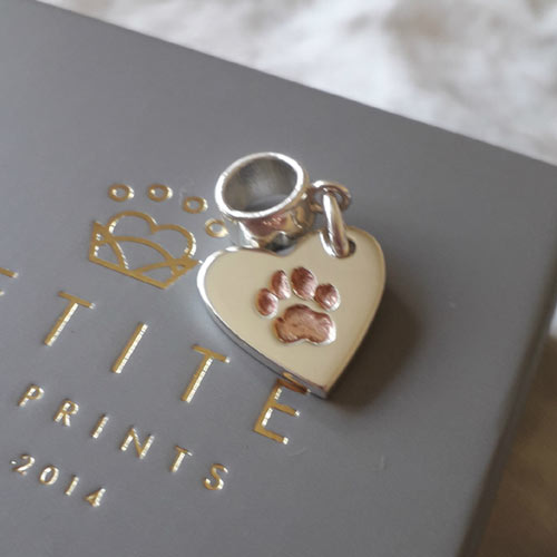 Dog Paw Print Pandora / Chamilia Charm Bracelet Bead