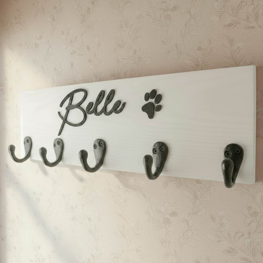 Personalised Dog Lead Holder | Premium Wood | UK Made