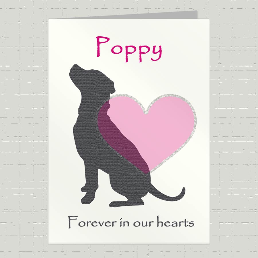Personalised Pet Sympathy Card | Dog Memorial Card