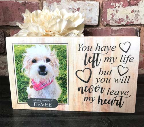 Personalised Dog Memorial Block | Name, Photo & Quote