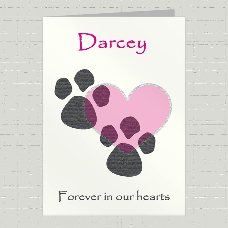 Personalised Pet Sympathy Card | Dog Memorial Card