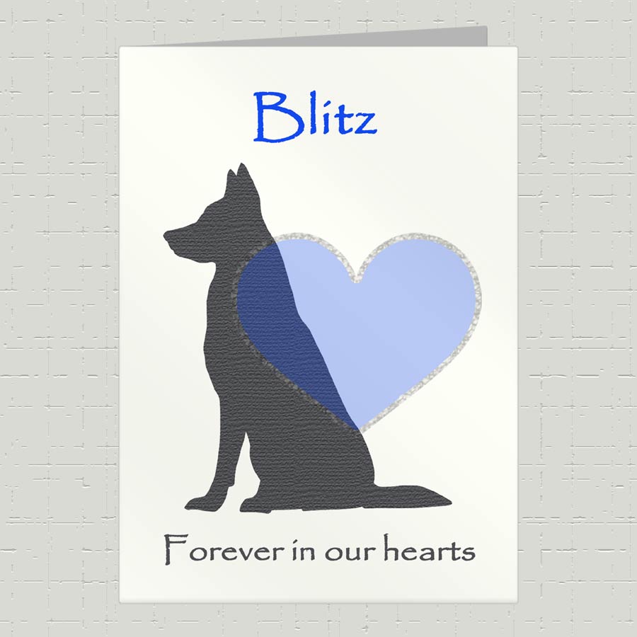 Personalised Pet Sympathy Card | Dog Memorial Card