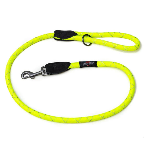 Reflective Neon Yellow Rope Dog Lead | UK