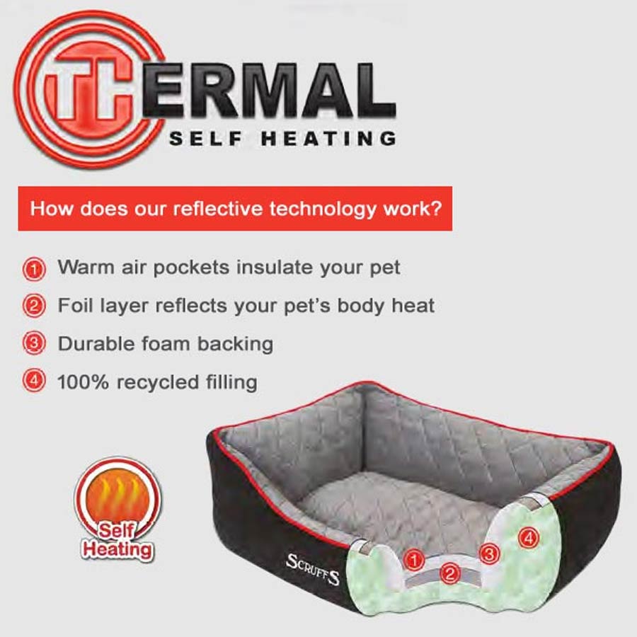 Scruffs Self-Heating Thermal Dog Bed | UK