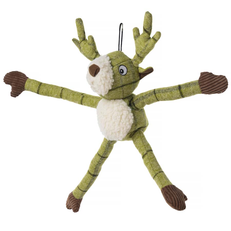 Tweed Plush Animal Dog Toys | Hare, Stag, Fox