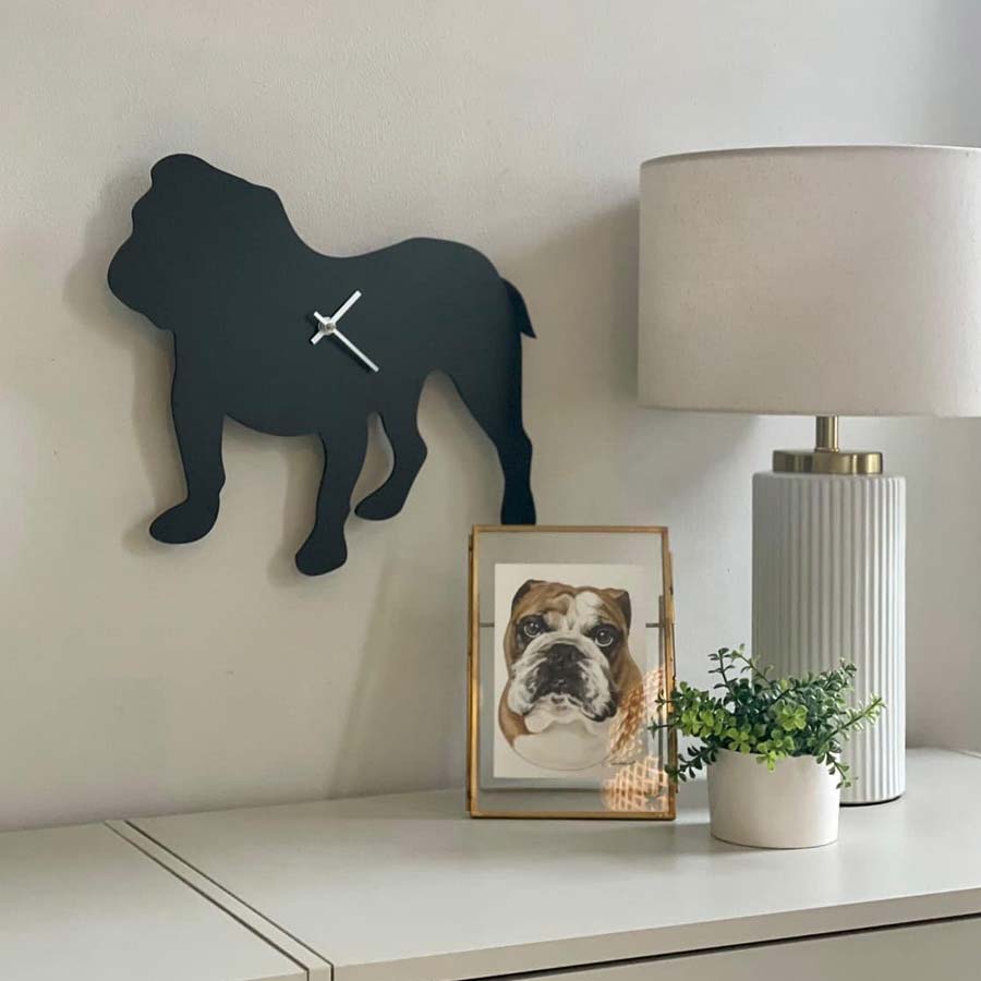 Dog Wall Clock With Wagging Tail | UK Handmade