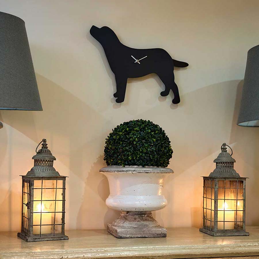 Dog Wall Clock With Wagging Tail | UK Handmade