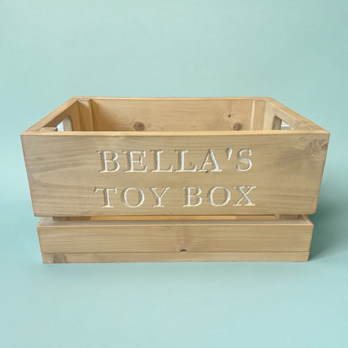 Personalised Wood Dog Toy Box | Toy Storage | UK